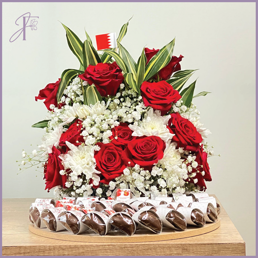 Bahrain National Day Arrangement – Jude Flowers WLL